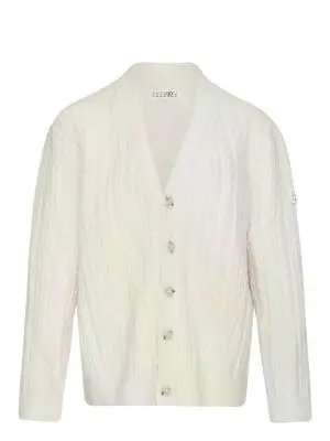 MAISON MARGIELA Cable-knit Button Cardigan - White