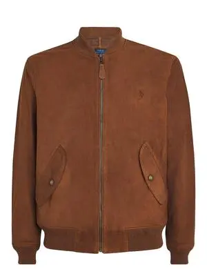 Polo Ralph Lauren Suede Bomber Jacket - Brown