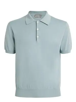Canali Cotton Polo Shirt - Blue
