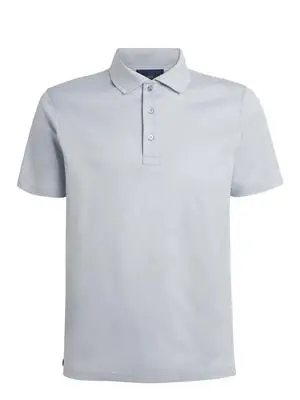 Paul & Shark Aqua Touch Cotton Interlock Polo Shirt - Blue