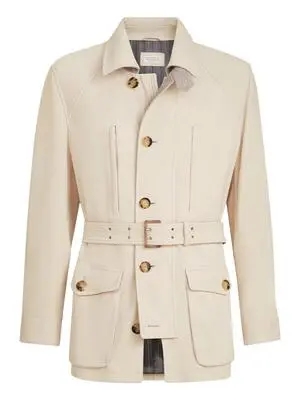 Brunello Cucinelli Safari Leather Jacket - Beige