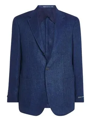 Polo Ralph Lauren Linen Herringbone Blazer - Navy