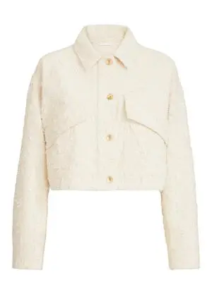 Brunello Cucinelli Textured Denim Jacket - Beige