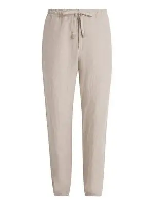 Canali Linen Drawstring Trousers - Beige