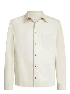 Brunello Cucinelli Leather Shirt - White