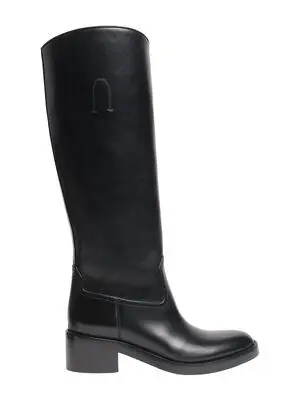 Brioni Leather Knee-high Boots - Black