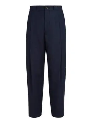 Brunello Cucinelli Cotton-linen Panama Trousers - Blue