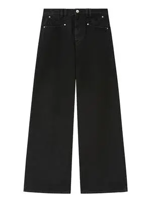 Isabel Marant Étoile Lemony Wide Leg Pants Black
