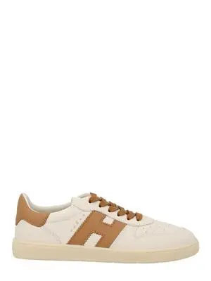 Hogan Leather Low Top Sneakers - Beige