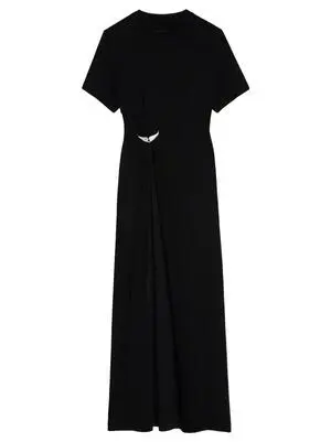 Zadig&Voltaire Raja Wings-motif Maxi Dress - Black