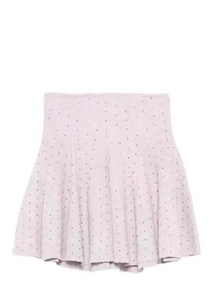 Sandro Embellished Knitted Mini Skirt - Purple