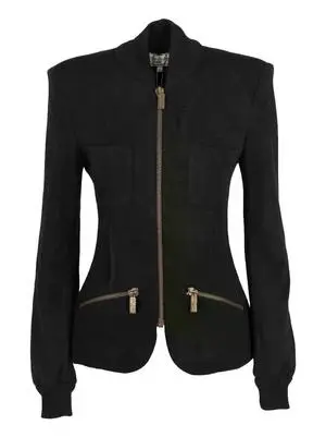 GILLES DUFOUR Zip-front Wool Jacket - Black