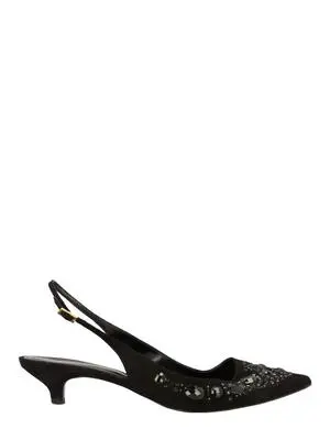 MAURO VOLPONI Pointed Slingback Pumps - Black