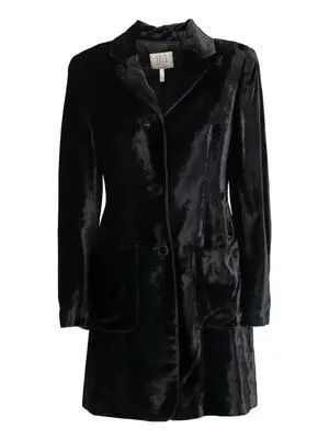 MONDRAIN Velvet Pocket Coat - Black