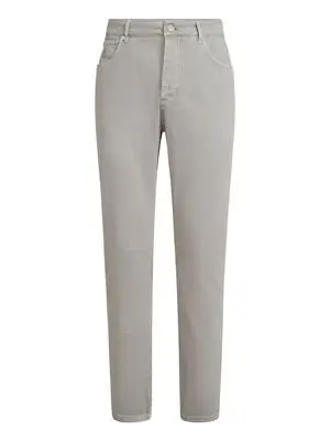 Brunello Cucinelli Garment-dyed Straight Leg Jeans - Brown