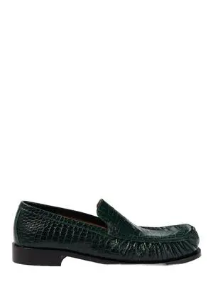 Dries Van Noten Leather Loafers - Green