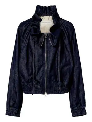 Dries Van Noten Denim Bomber Jacket - Blue