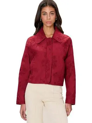 Rebecca Taylor Zuri Quilted Jacket - Dark Berry