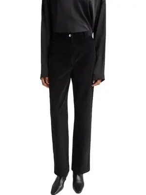 TOTEME Straight Leg Corduroy Trousers - Black