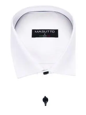 MASUTTO Rosario Solid Cotton Button-up Shirt - White