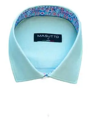 MASUTTO Della Linen Button-up Shirt - Light Green