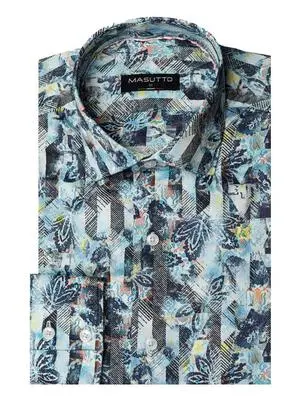 MASUTTO Astoria Print Button-up Long Sleeve Shirt
