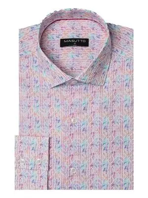 MASUTTO Richie Button Down Long Sleeve Shirt - Pink