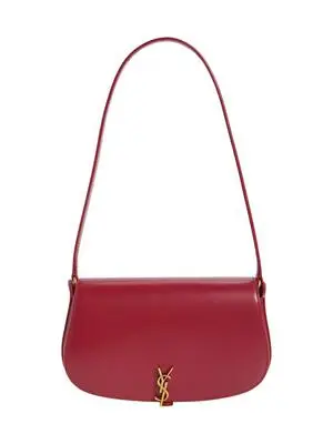 Saint Laurent Mini Cassandre Flap Leather Shoulder Bag Raspberry Pink