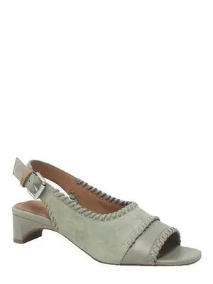 Gentle Souls Samarra Slingback Sandal Silver Sage Suede