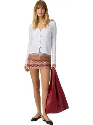 Missoni Tone-on-tone Zigzag Cardigan - White