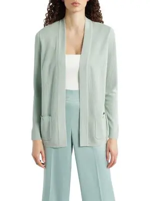 Anne Klein Open Front Cardigan - Soft Aloe