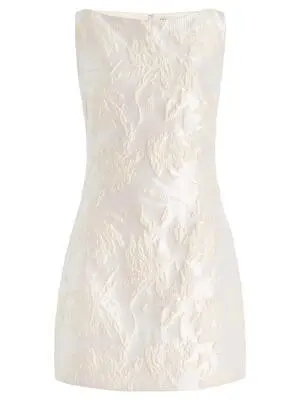 Staud Mimi Jacquard Mini Dress - Ivory