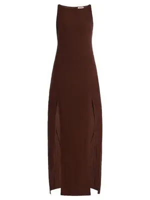 Staud Costa Linen-blend Maxi Dress - Brown