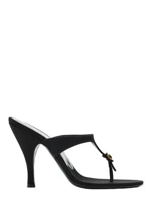 HERBERT LEVINE Kiss And Tell Satin Sandals - Black