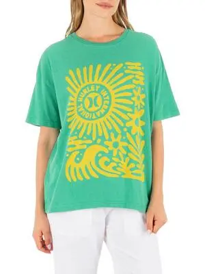 Hurley Harmony Graphic Boyfriend T-shirt - Spring Green
