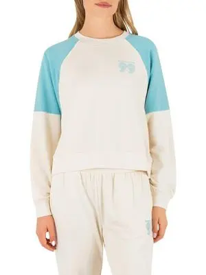 Hurley Crew Neck Color Block Sweatshirt - Off White
