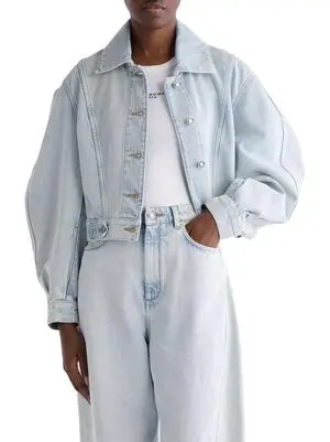 Givenchy Cocoon Reversed Denim Jacket - Light Blue