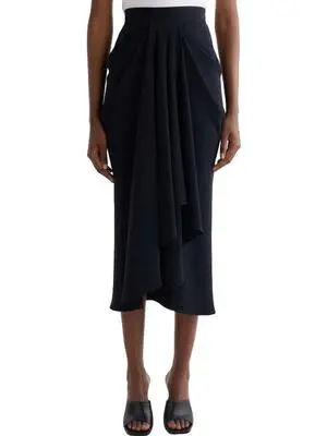 GIVENCHY Draped Stretch Midi Skirt