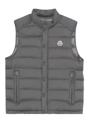 Moncler Barthe Stand Collar Vest - Grey
