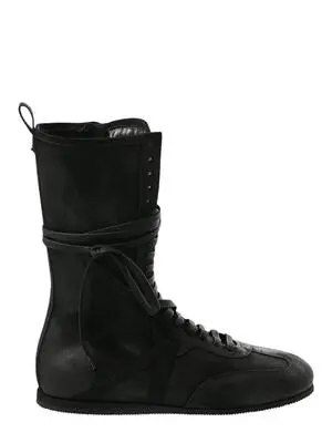ANN DEMEULEMEESTER Fides High-top Boxing Sneaker - Black