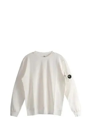 C.P. COMPANY Fleece Crewneck Gauze - White