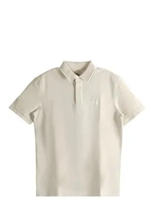 Polo Ralph Lauren Short-sleeve Oxford Polo With Knit Collar - Tan