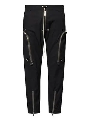 Rick Owens Cotton-poplin Cargo Trousers With Zip Pockets - Black