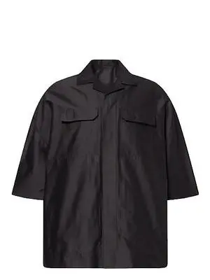 Rick Owens Magnum Tommy Short-sleeve Cotton Shirt - Black