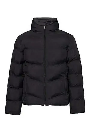 ARNE Chevron Hooded Shell-down Puffer Jacket - Black