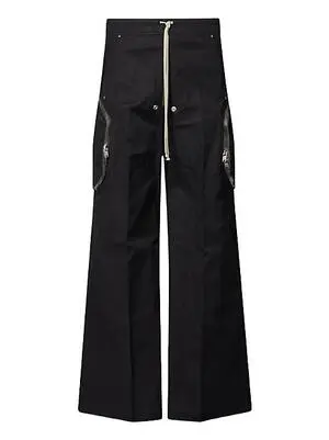 Rick Owens Heizer Belas Wide-leg Cotton Trousers - Black
