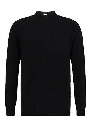 Sunspel Relaxed-fit Lambswool Jumper - Black