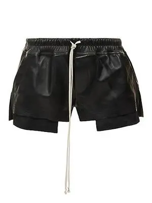 Rick Owens Leather Boxer Shorts - Black