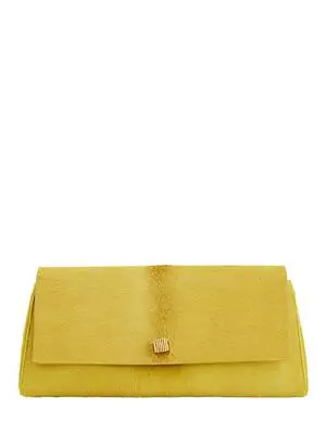 Khaite Audrey Leather Clutch - Fern