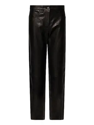 Khaite Callum Relaxed Tapered Suede Trousers - Black